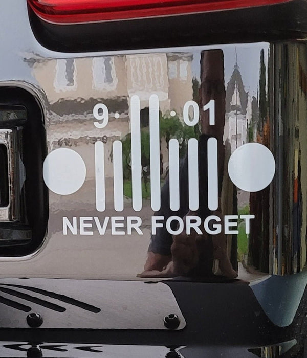 9/11 jeep never forget decal – Farrar Decals and designs
