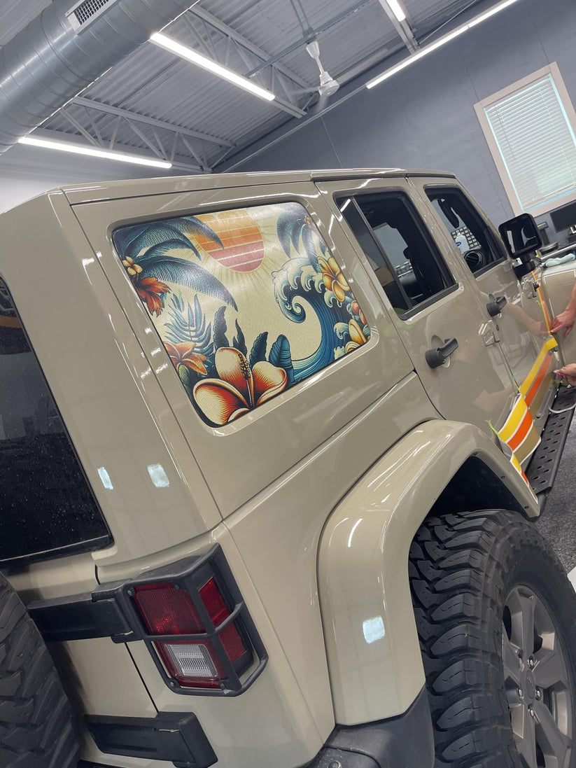 Custom Personalized Perforated See-Thru Window Decal Set – Farrar ...